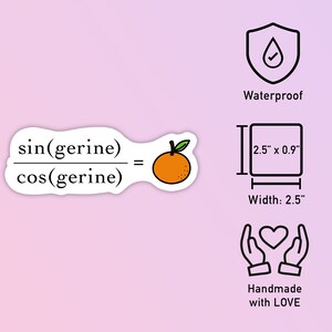 Waterproof Math Sticker Bundle -- Set of 5 Unique Math Puns and Jokes ...