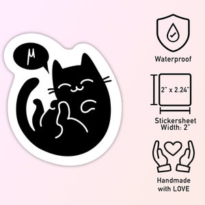 Mu Cat Waterproof Funny Math Pun Sticker Perfect for Math - Etsy