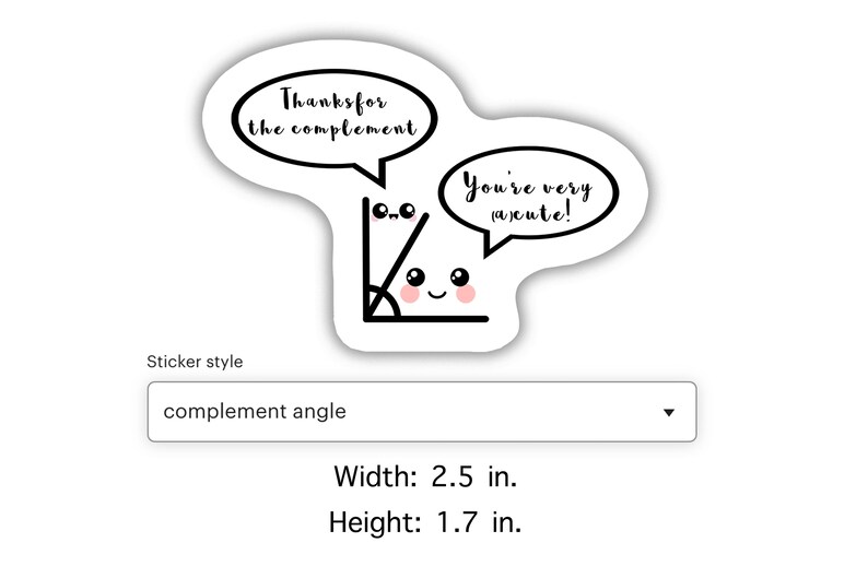 Cute Funny Math Sticker Version 2 With Waterproof and - Etsy