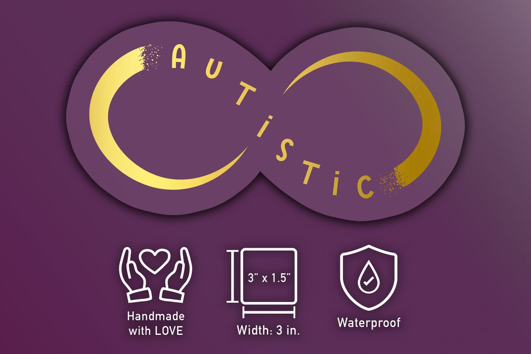Autistic Golden Infinity Symbol - Clear Waterproof With Gold Foil ...