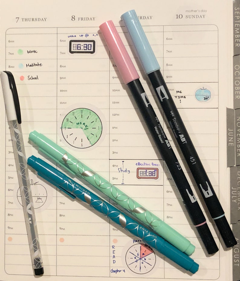 Timer Sticker Kit Perfect for Home School College Students - Etsy