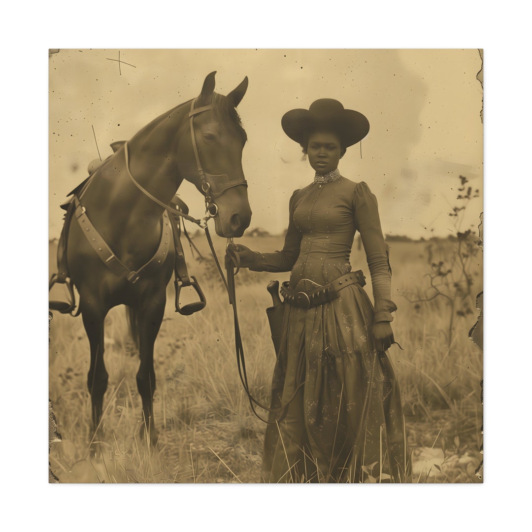 Unframed Black Cowgirl IV, Black Cowgirl Art, Black American Western ...