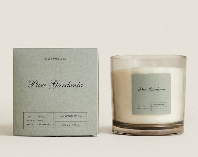 Canva Minimalist Candle Making Kit, Modern Product Label Design ...