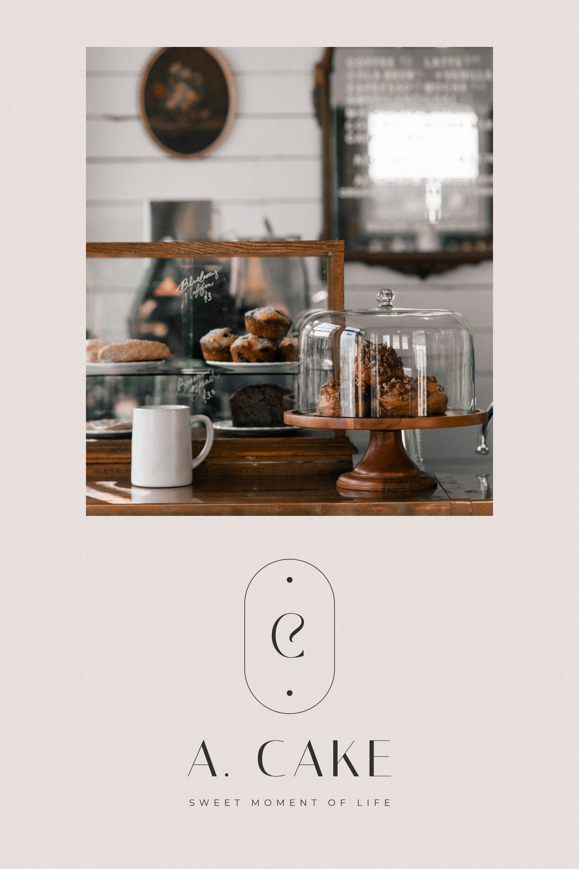 Premade Cake Logo Design Modern Bakery Elegant Logo Simple - Etsy