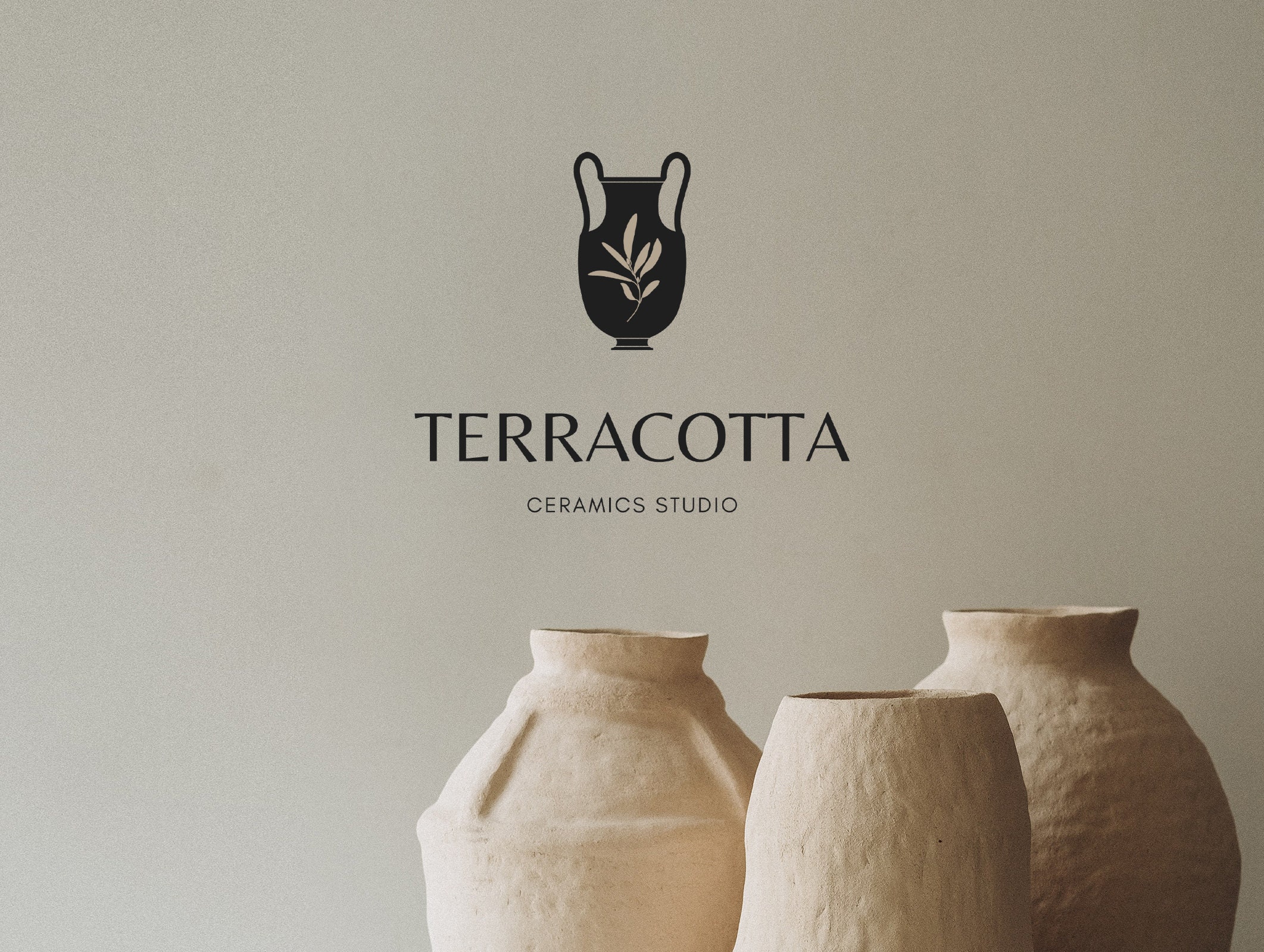 Premade Ceramics Vase Logo Logo for Pottery Shop Handmade - Etsy