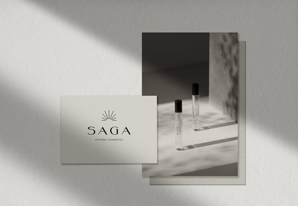 Elegant Sun Ray Logo, Custom Feminine Business Logo (digital Files) - Etsy