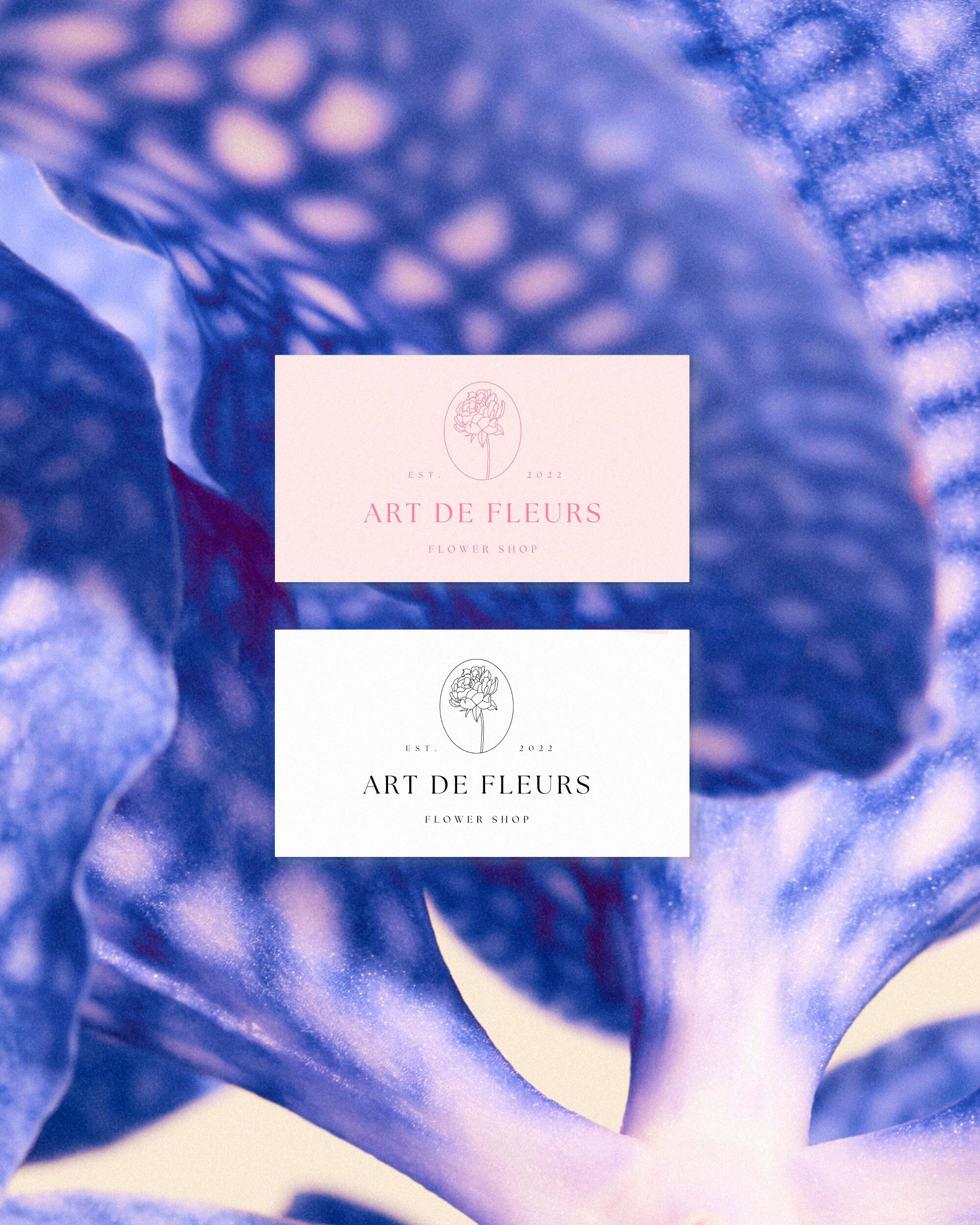 Premade Peony Logo Design Pastel Flower Shop Logo Elegant - Etsy