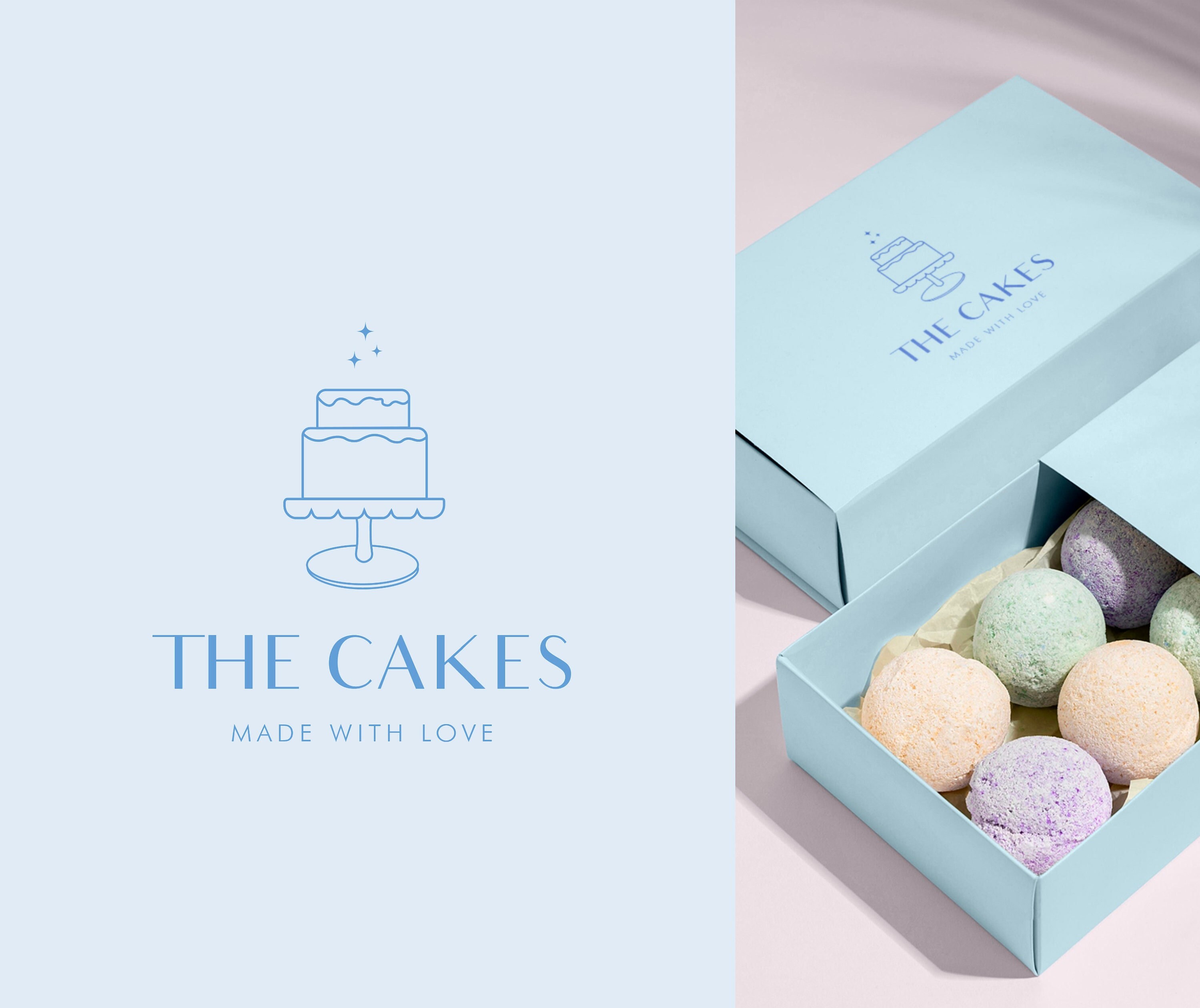 Premade Bakery Logo Design, Pastel Cakery Branding Kit, Simple Cake ...