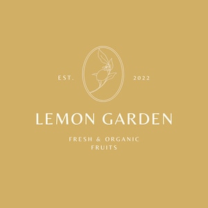 Premade Lemon Logo Design, Botanical Brand Logo (digital File) - Etsy
