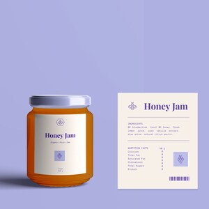 Minimalist Canva Honey Design, Editable Jam Canning Labels, Wildflower ...