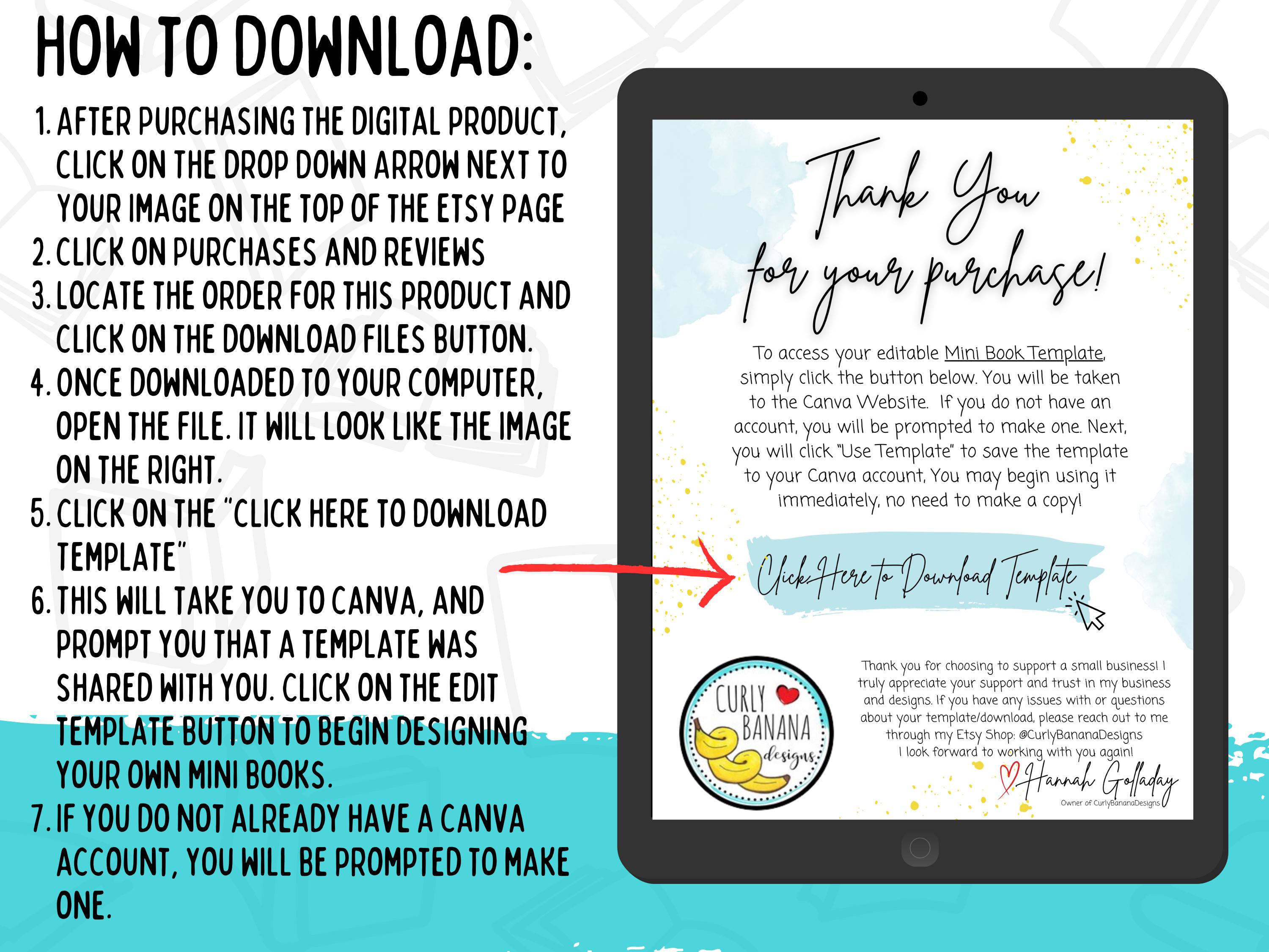 Mini Book Cover Template, Editable Mini Book Covers, Canva Template ...