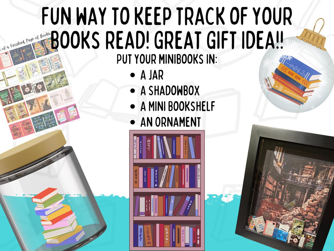 Mini Book Cover Template, Editable Mini Book Covers, Canva Template ...