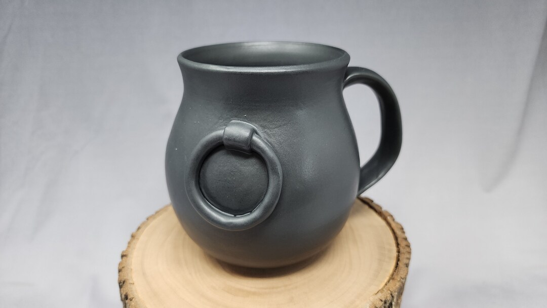 Matte Black Cauldron Mug - Etsy