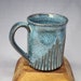 Hand Carved Mug With Blue Rutile Glaze - Etsy