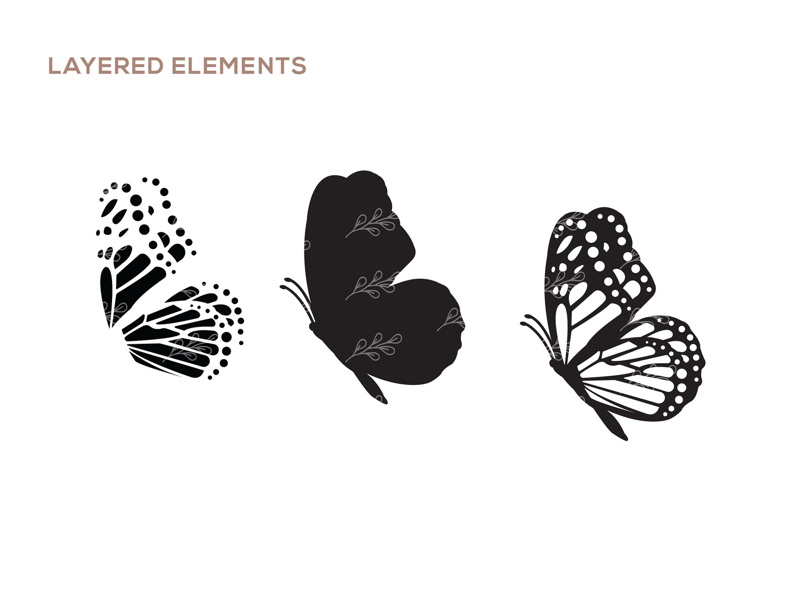 Mariposa SVG / Mariposa Monarca SVG / Mariposa en capas SVG / Mariposa ...