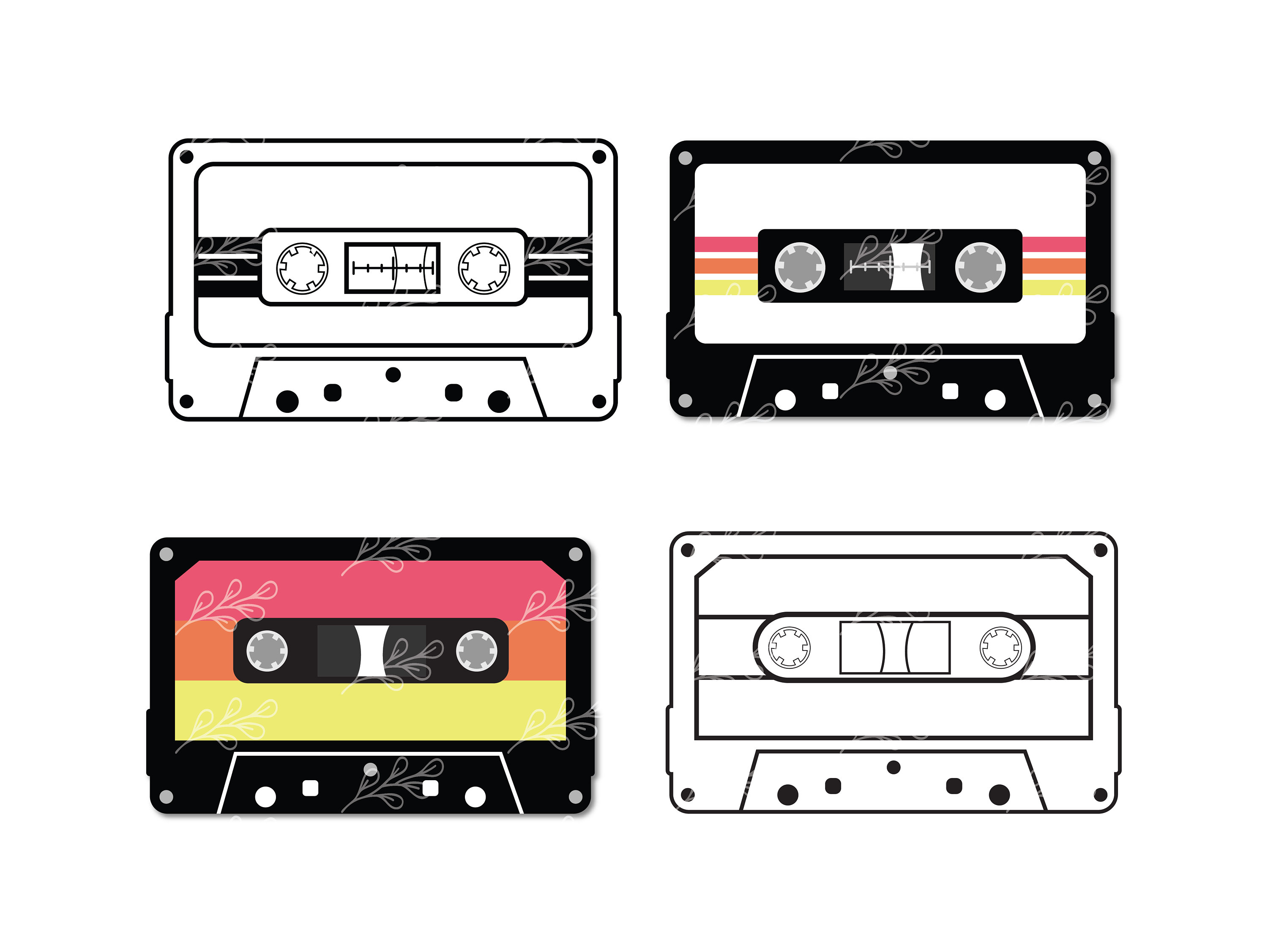 Cassette Tape SVG Vintage Cassette Tape Bundle Retro - Etsy
