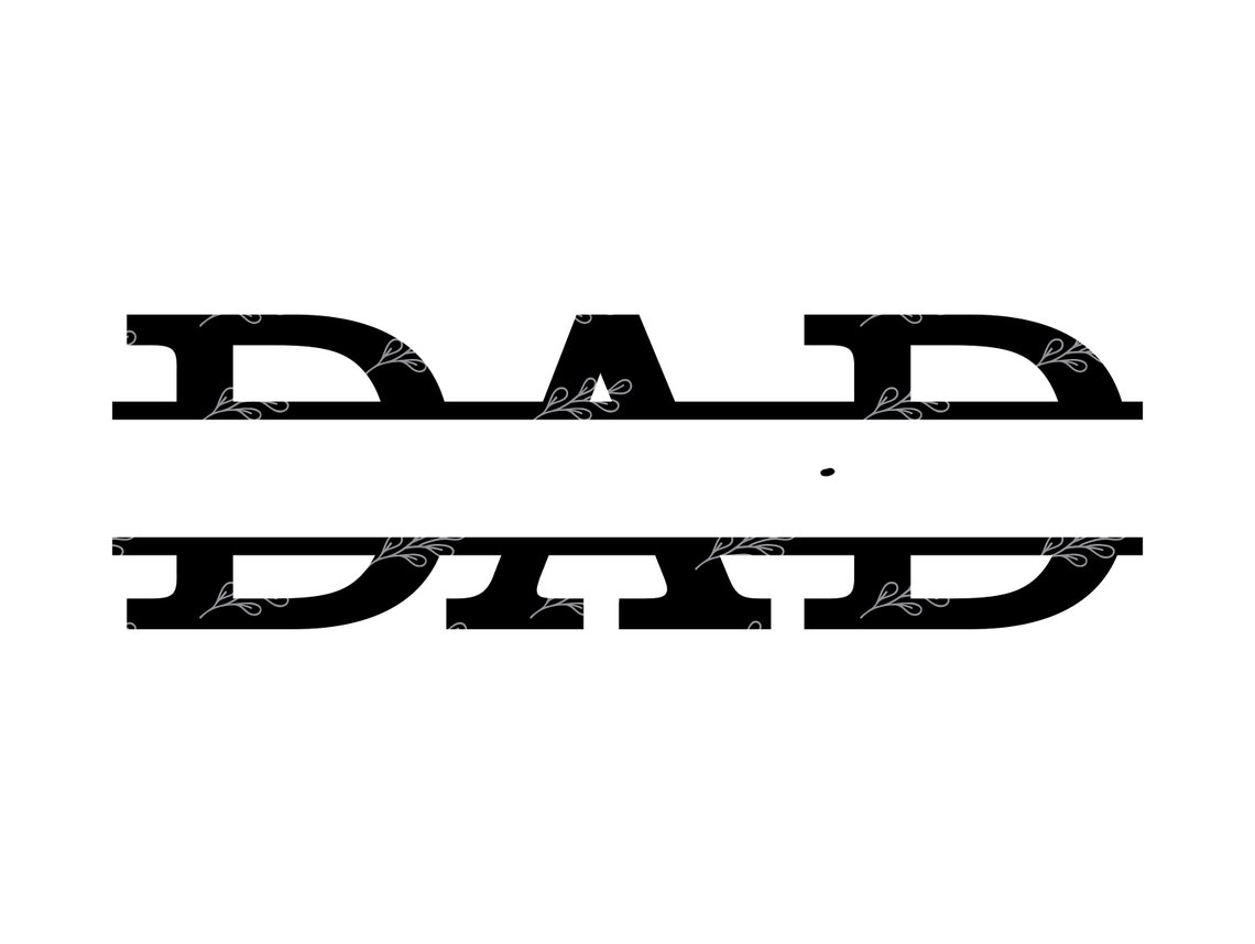Papá Split Monogram SVG / Día del Padre SVG / Papá Monograma | Etsy
