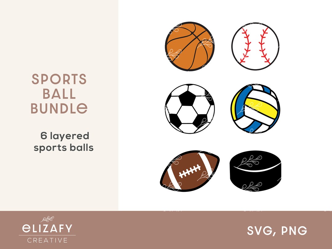 Sports Ball Bundle SVG Round Patterns Sport Balls Round - Etsy