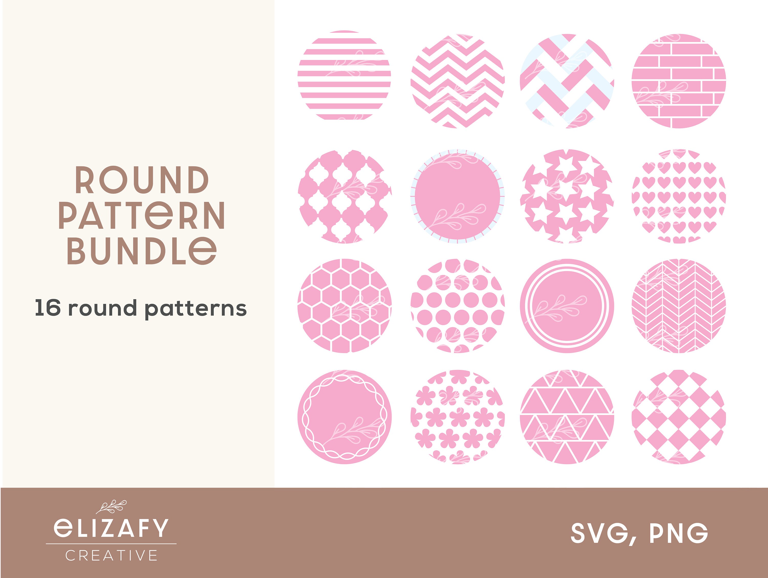 Round Pattern SVG Pattern Backgrounds Round Pattern Background Bundle ...