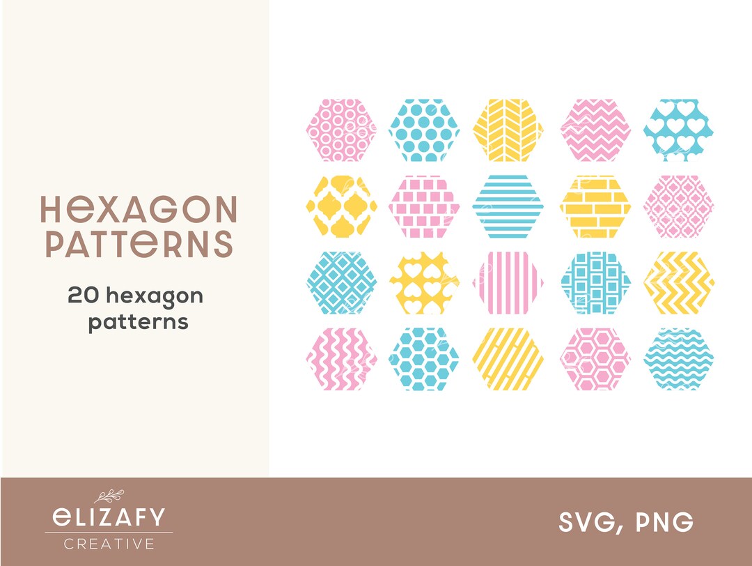 Hexagon Pattern SVG Pattern SVG Honeycomb SVG Keychain Patterns ...