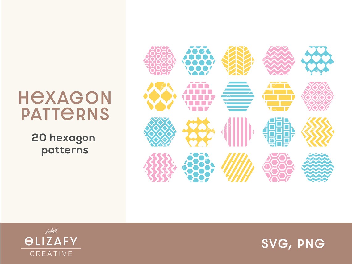 Hexagon Pattern SVG Pattern SVG Honeycomb SVG Keychain Patterns ...