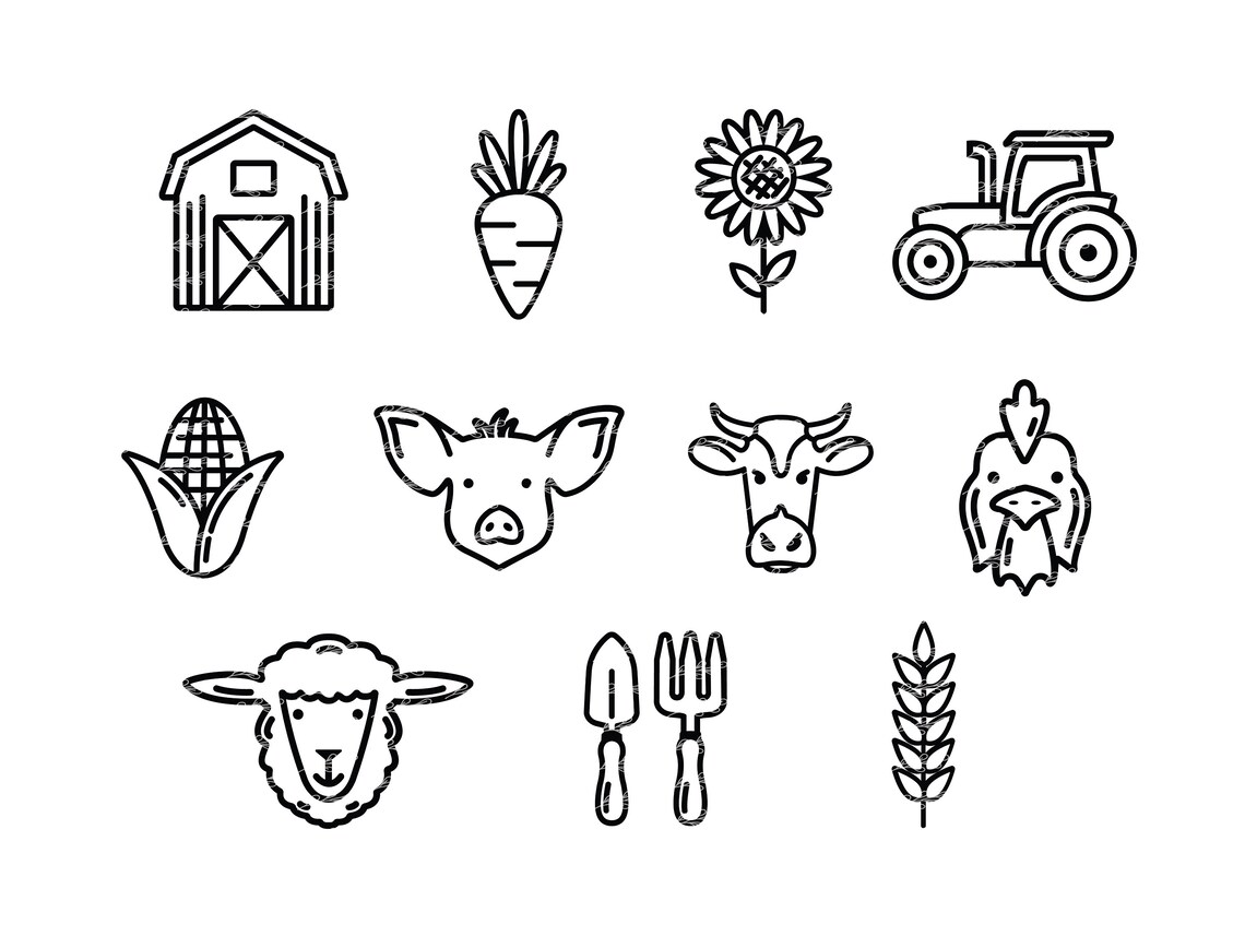 Farm Icons SVG Bundle Icon Set SVG Instagram Icons SVG Farmers Icons ...