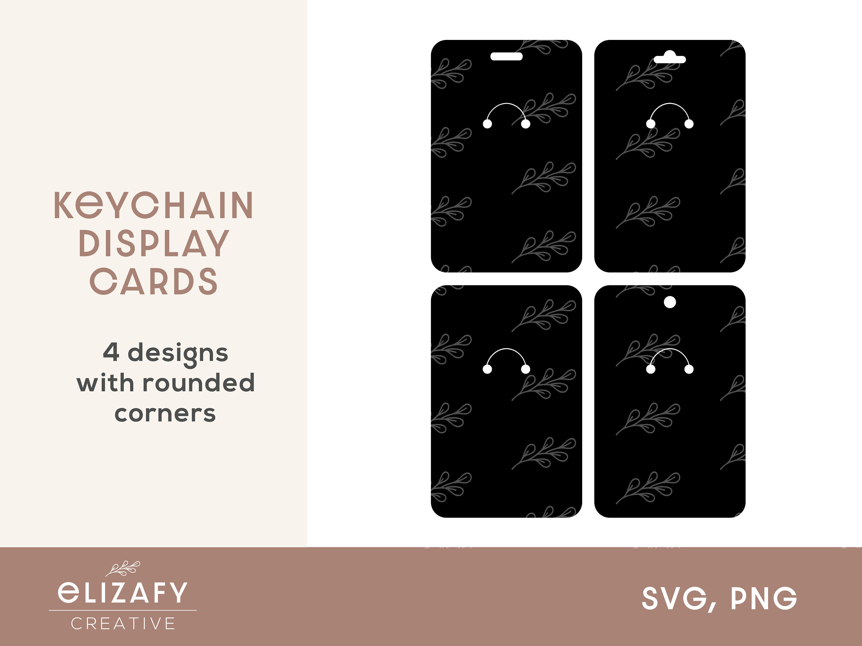 Keychain Display Card SVG Keychain Card Holder Display Card With ...