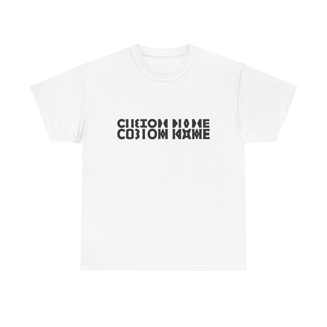 Custom Shirt Fold-revealed Ambigram T-shirt Hidden Text Illusion Tee ...