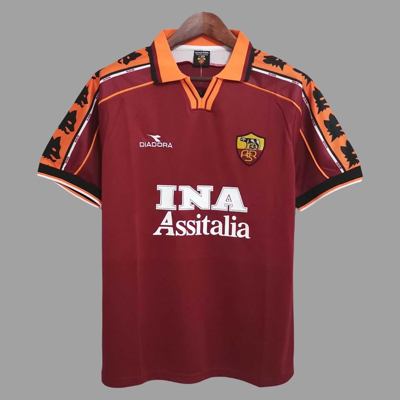 Retro Roma Soccer Jersey: 1998 Italy Edition - Custom Name Available - Etsy