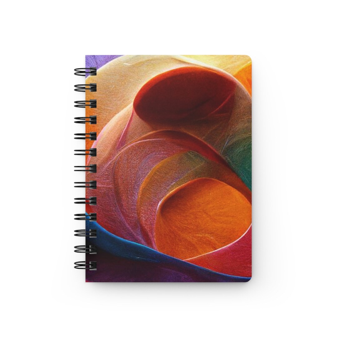 Spiral Bound Journal, Spiral Journal With Waves - Etsy
