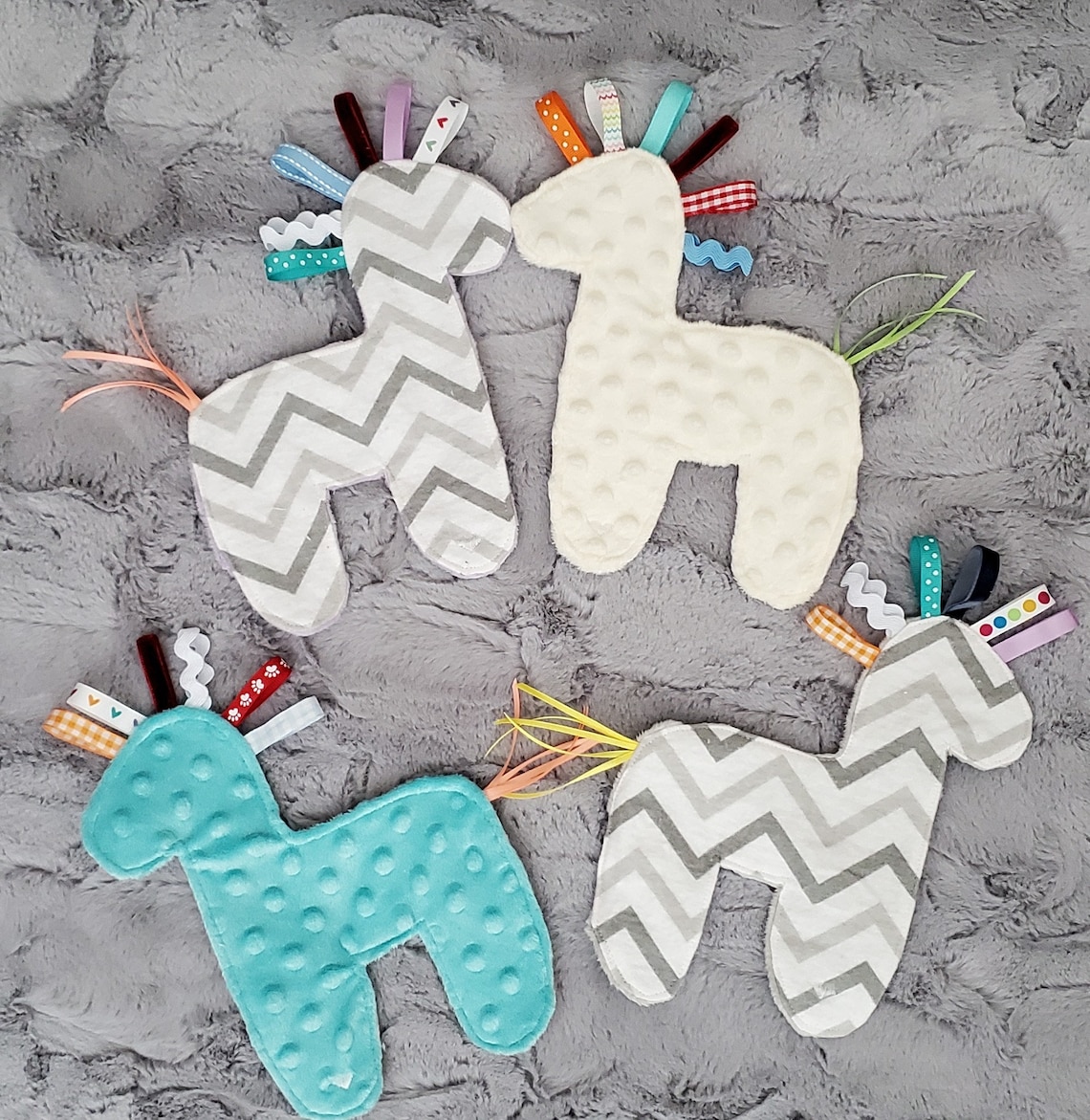Zebra Sensory Tag Toy, Crinkle Tag Toy, Soft Ribbon Toy, Baby or ...