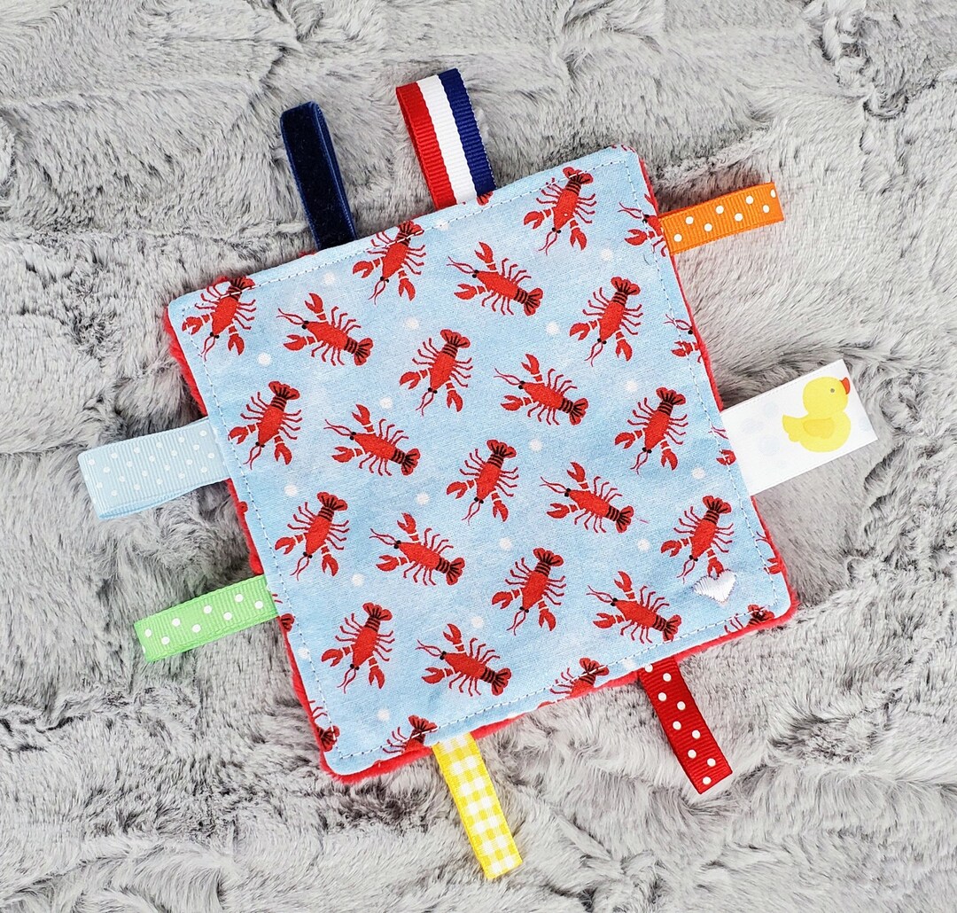 Lobster Crinkle Tag Toy Baby Teething Toy Plush Tag Toy - Etsy