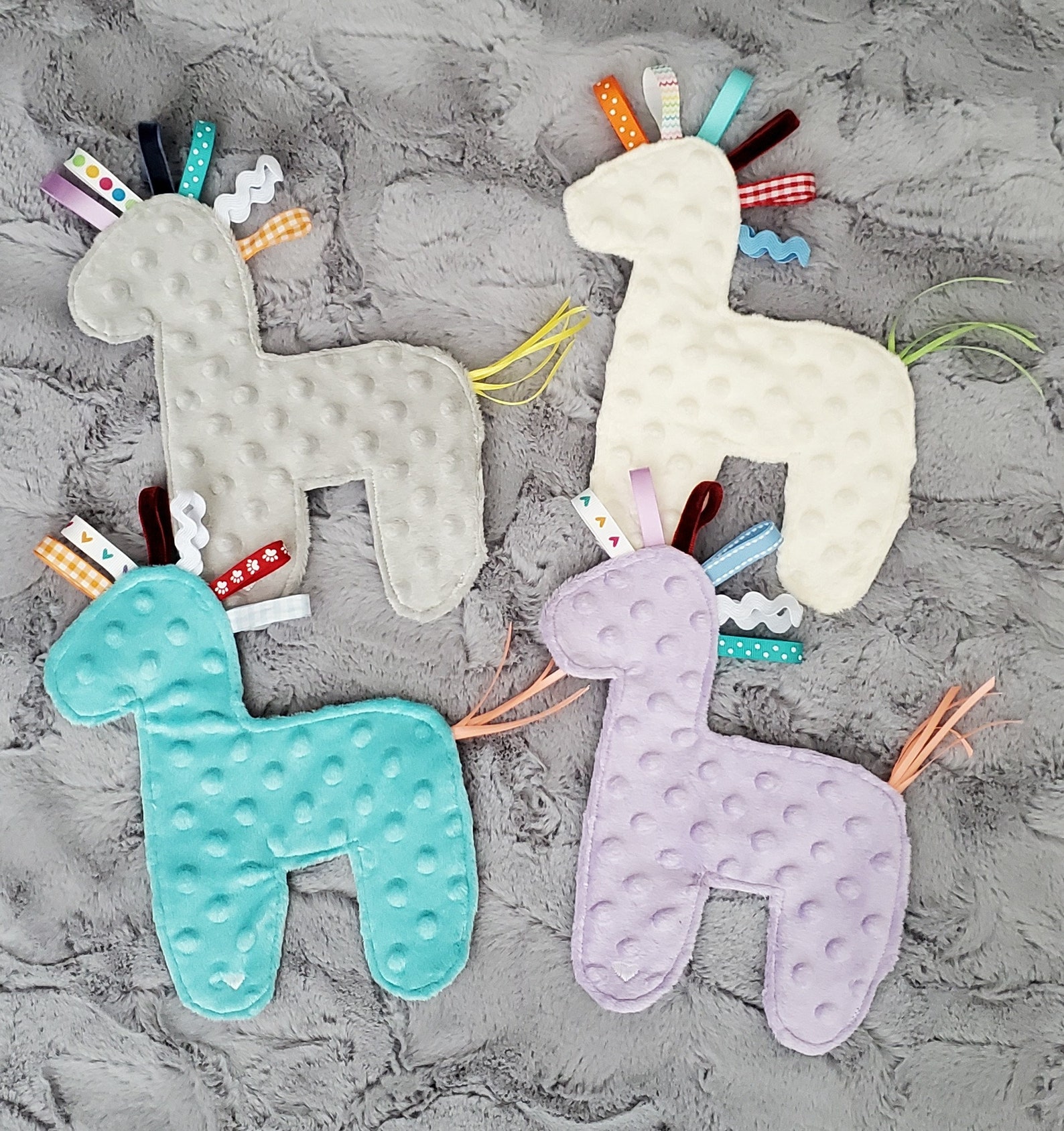 Zebra Sensory Tag Toy, Crinkle Tag Toy, Soft Ribbon Toy, Baby or ...