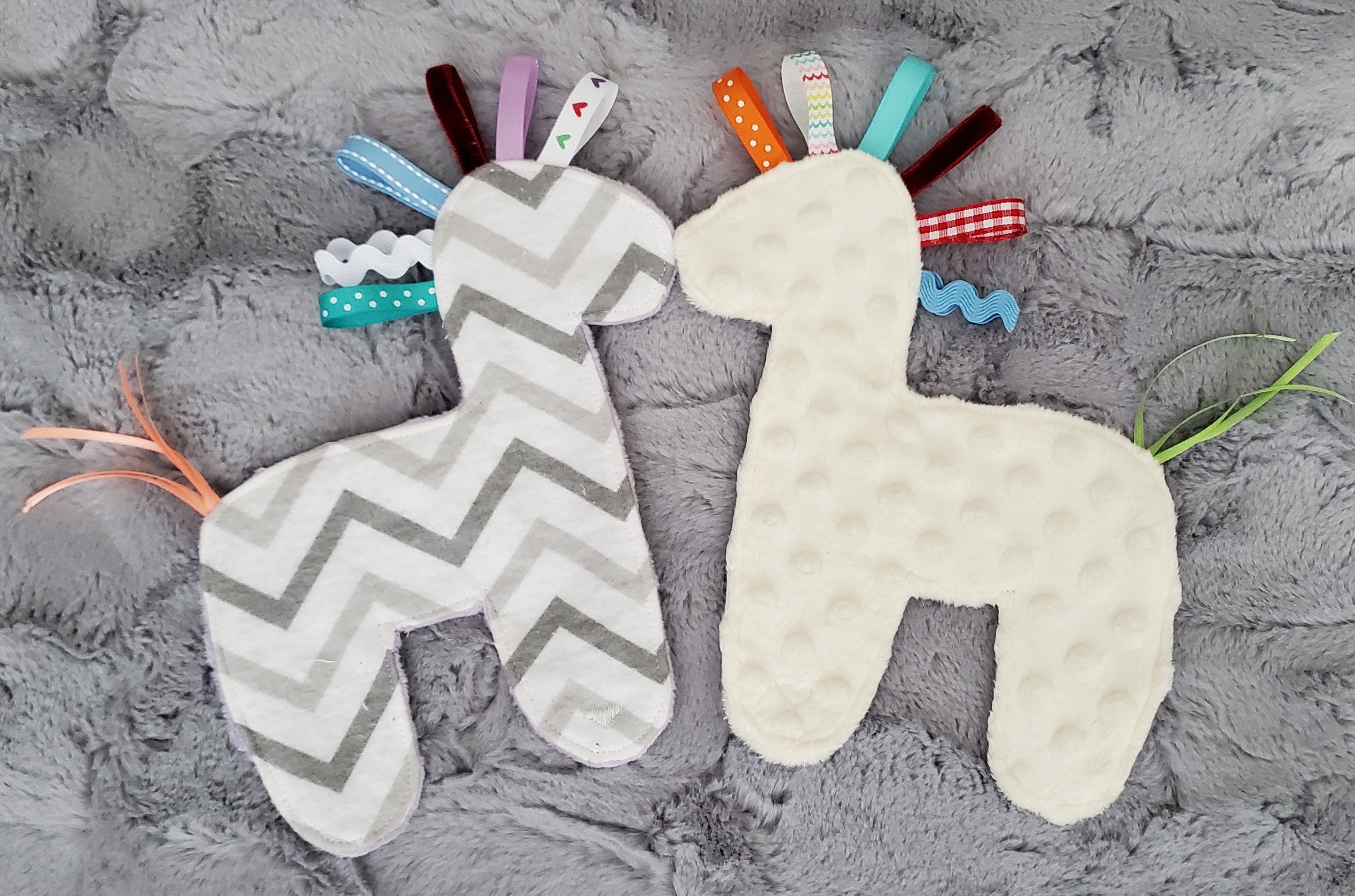 Zebra Sensory Tag Toy, Crinkle Tag Toy, Soft Ribbon Toy, Baby or ...