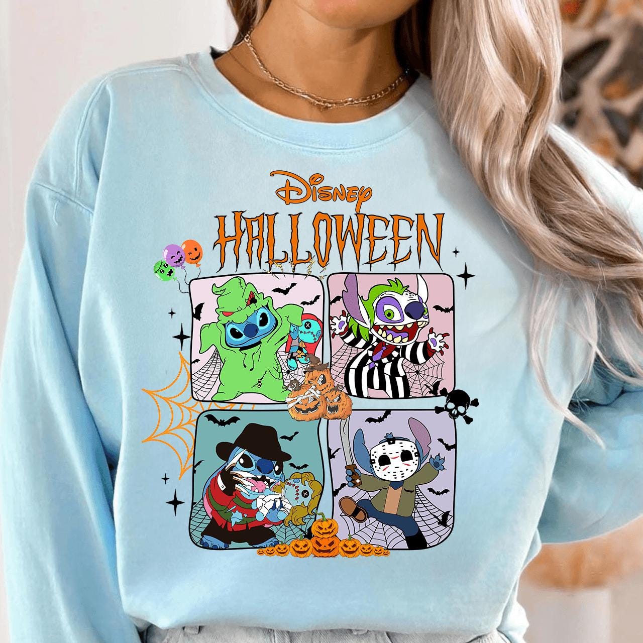 Stitch Halloween Horror Characters PNG, Disney Stitch as Freddy Jason ...