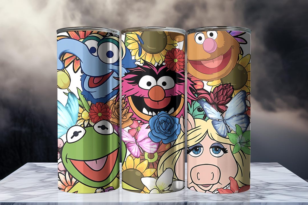 Muppets Halloween Flower Power 20oz Tumbler PNG, Gonzo Animal Kermit ...