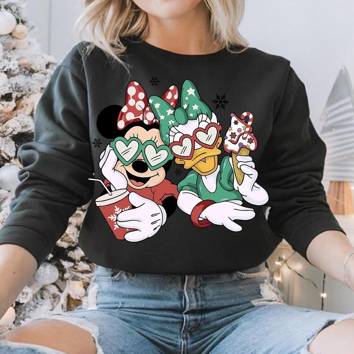 Minnie and Daisy Disney Bestie Christmas PNG, Disney Christmas Kids PNG ...