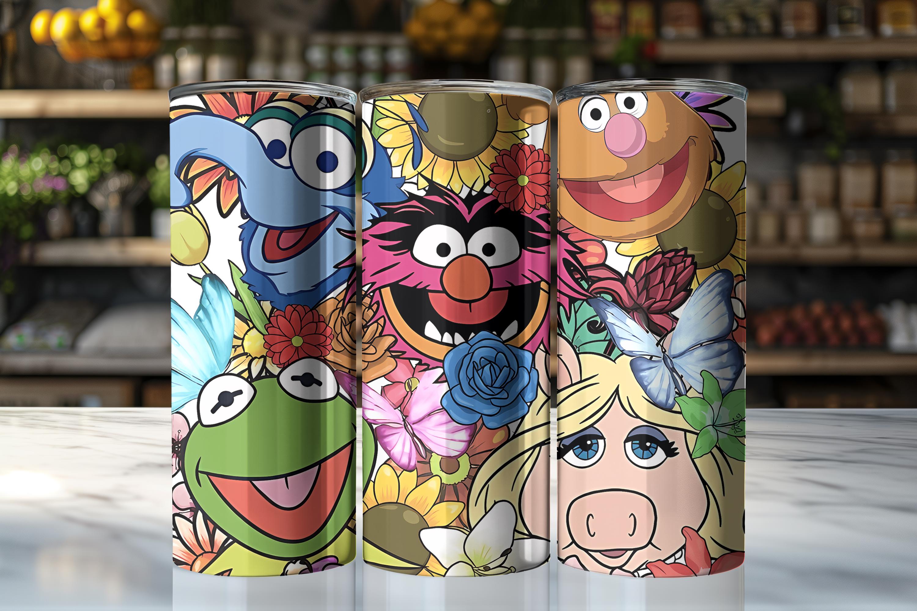 Muppets Halloween Flower Power 20oz Tumbler PNG, Gonzo Animal Kermit ...