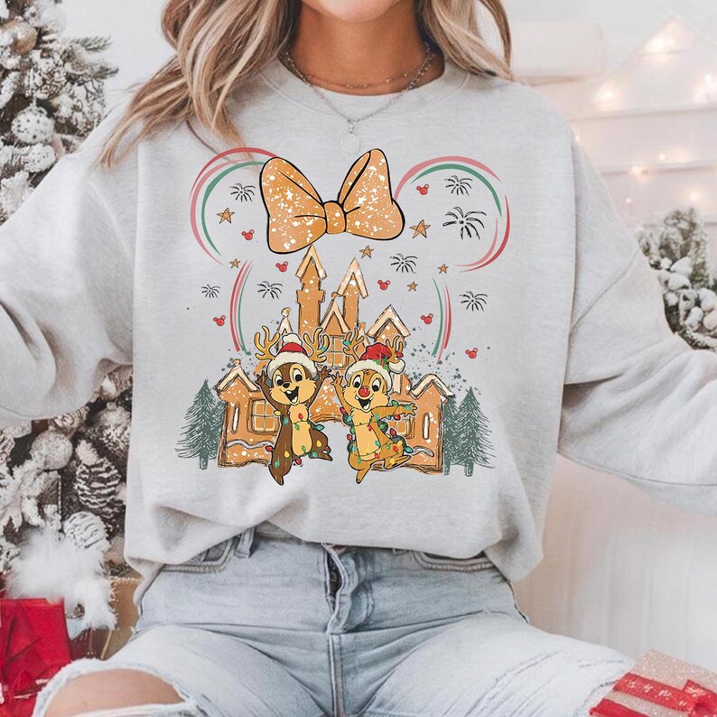 Chip and Dale Christmas PNG, Gingerbread Castle Holiday PNG, Disney ...