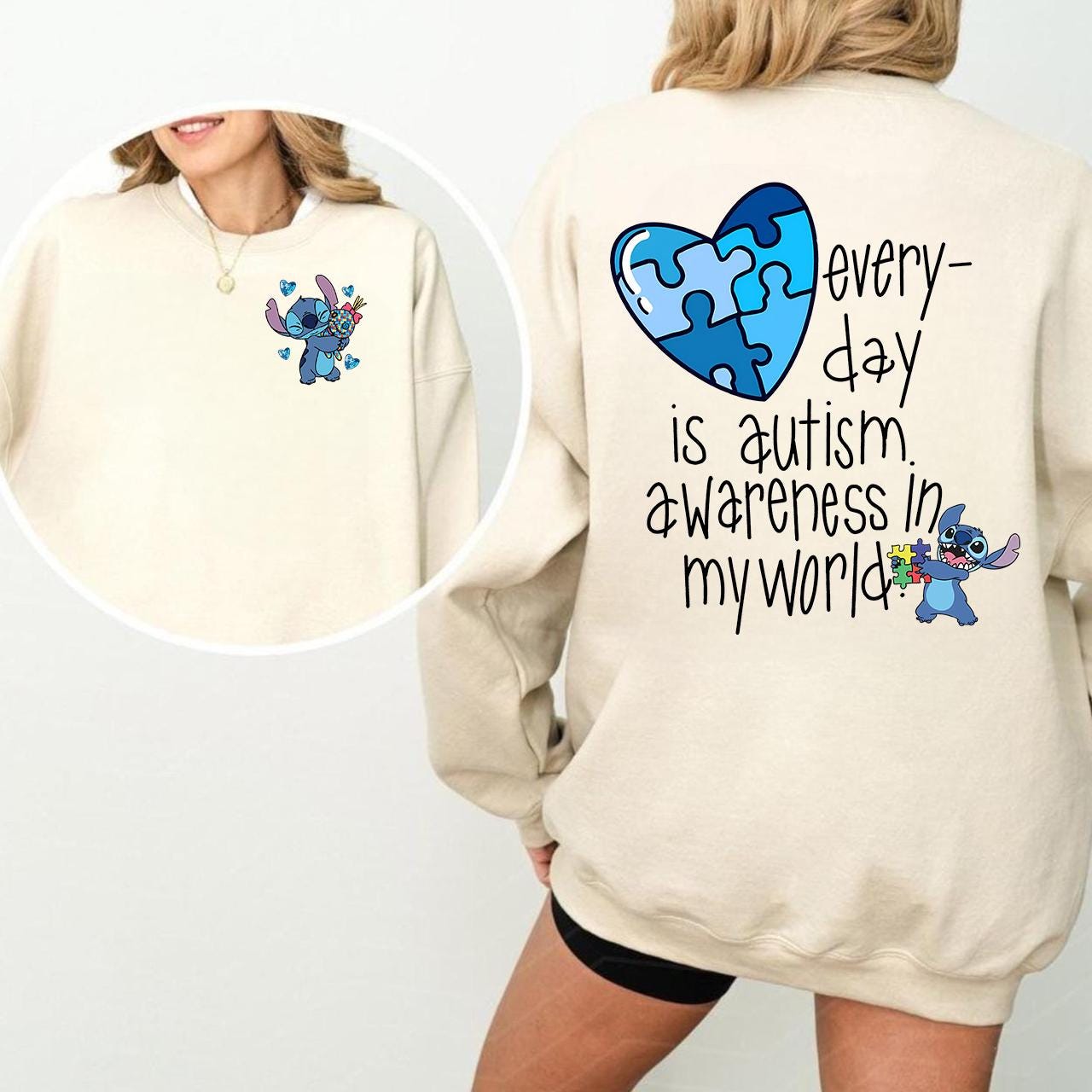 Disney Stitch Autism T-shirt Png, Everyday is Autism Awareness in My ...