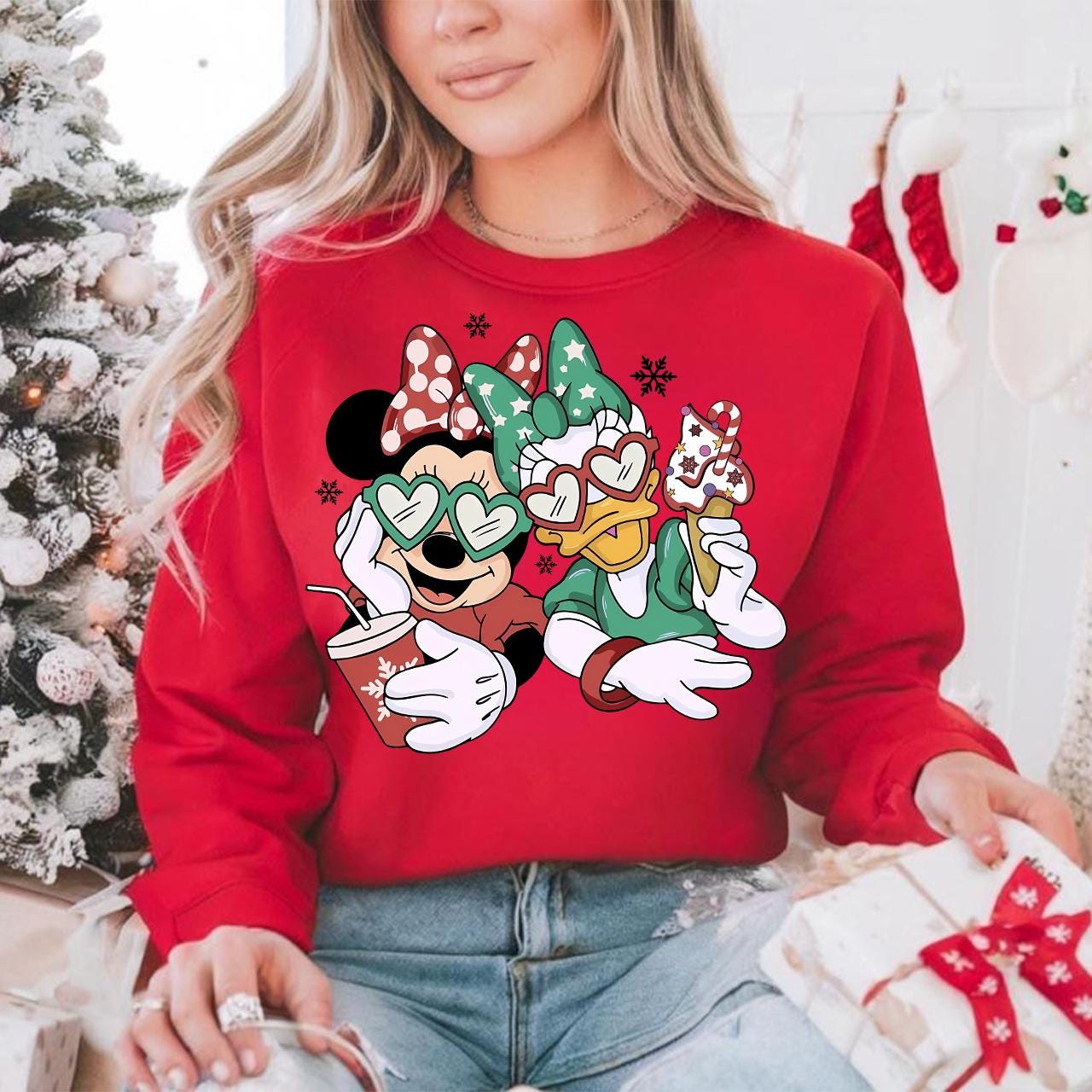 Minnie and Daisy Disney Bestie Christmas PNG, Disney Christmas Kids PNG ...