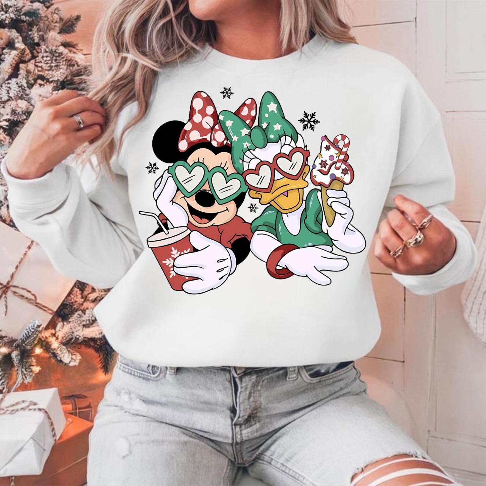 Minnie and Daisy Disney Bestie Christmas PNG, Disney Christmas Kids PNG ...
