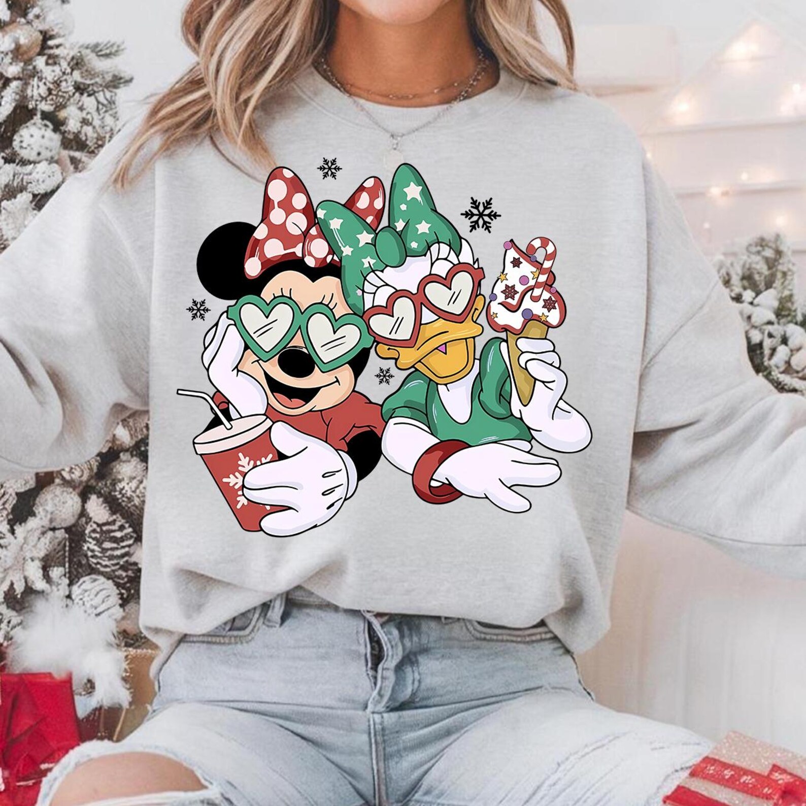 Minnie and Daisy Disney Bestie Christmas PNG, Disney Christmas Kids PNG ...