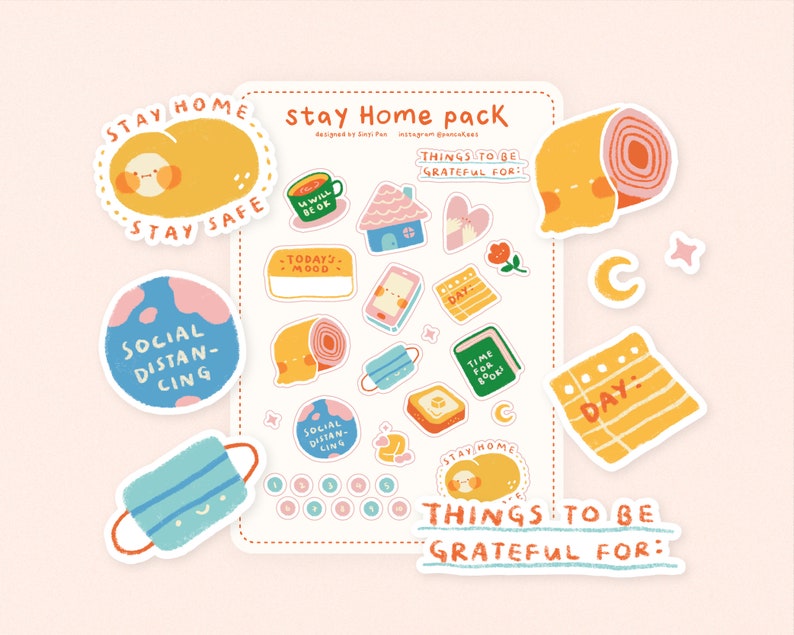 Quarantine Stickers Printable Stickers Digital Stickers | Etsy