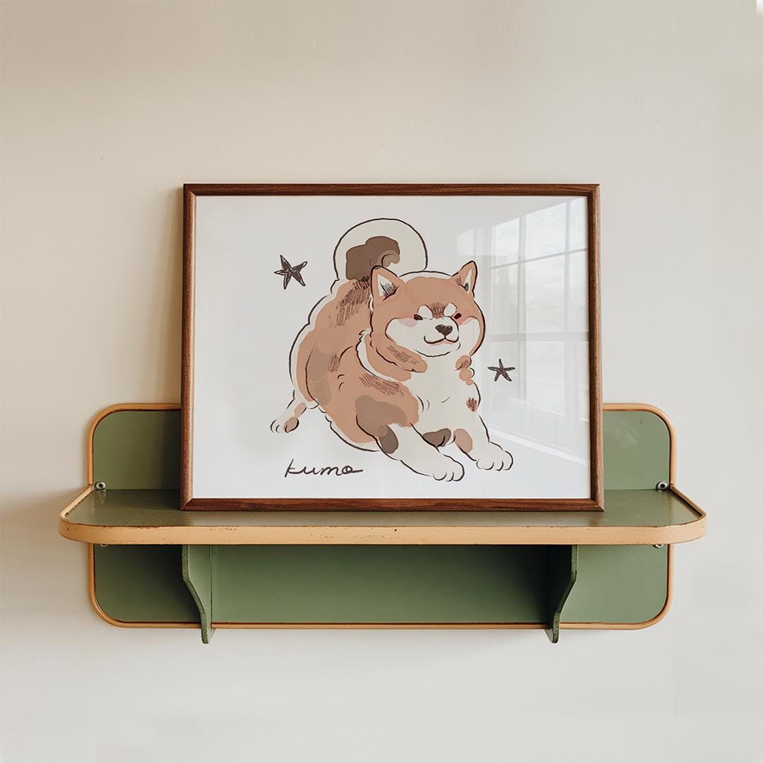 Custom Pet Portrait, Non-ai, Cartoon Dog Illustration, Personalised Pet ...