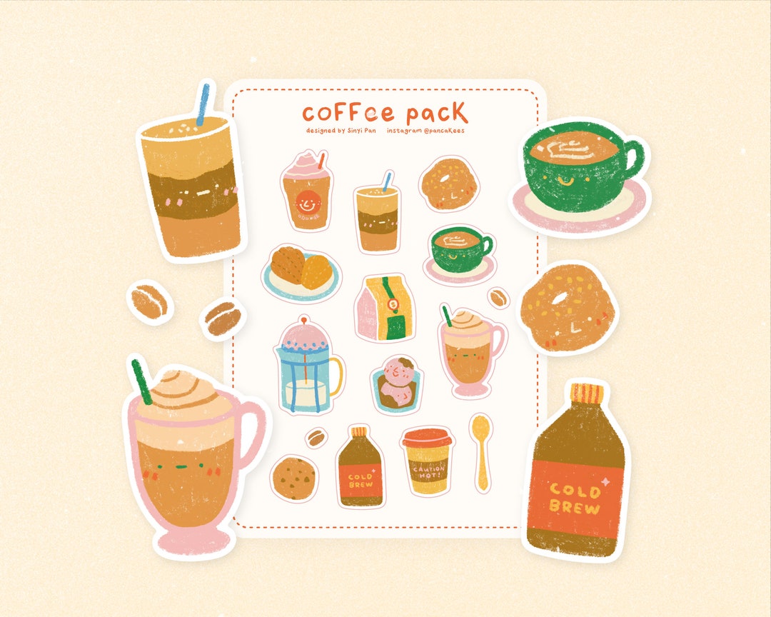 Coffee Stickers | Printable Stickers | Digital Stickers | Goodnotes ...