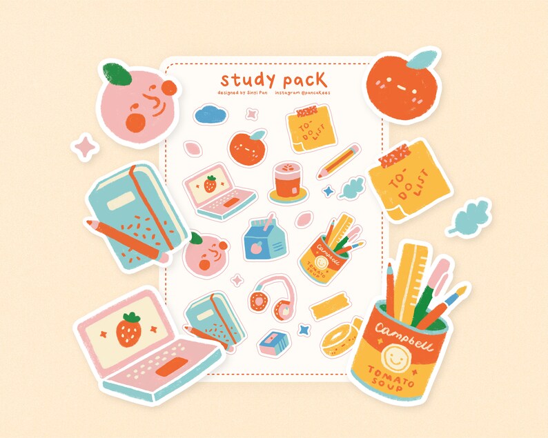 Study Stickers Printable Stickers Digital Stickers | Etsy