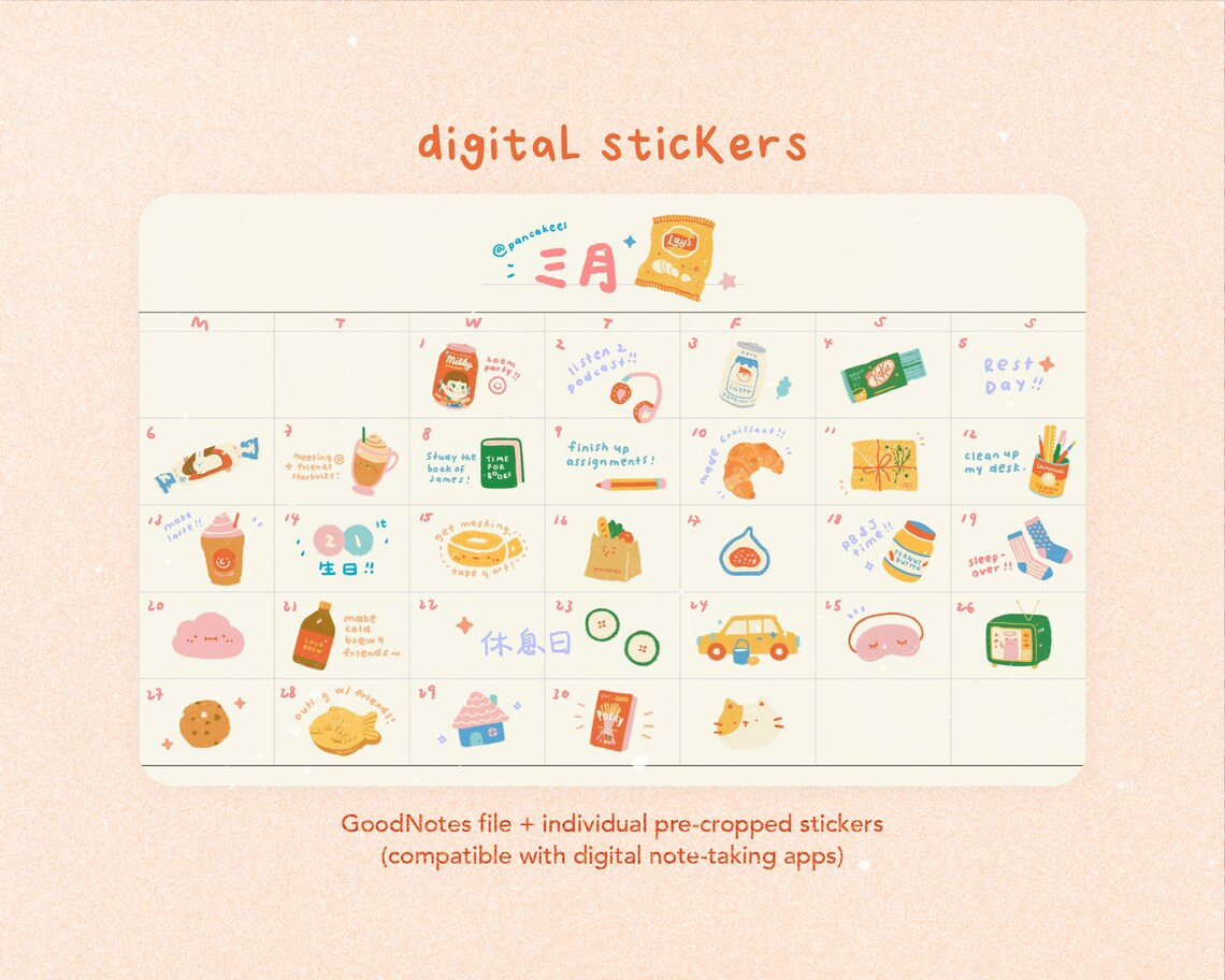 Cozy Night Planner Stickers | Cute Journaling, Goodnotes (printable ...