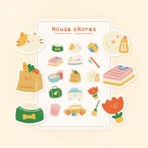 Morning Routine Stickers Printable Stickers Digital - Etsy