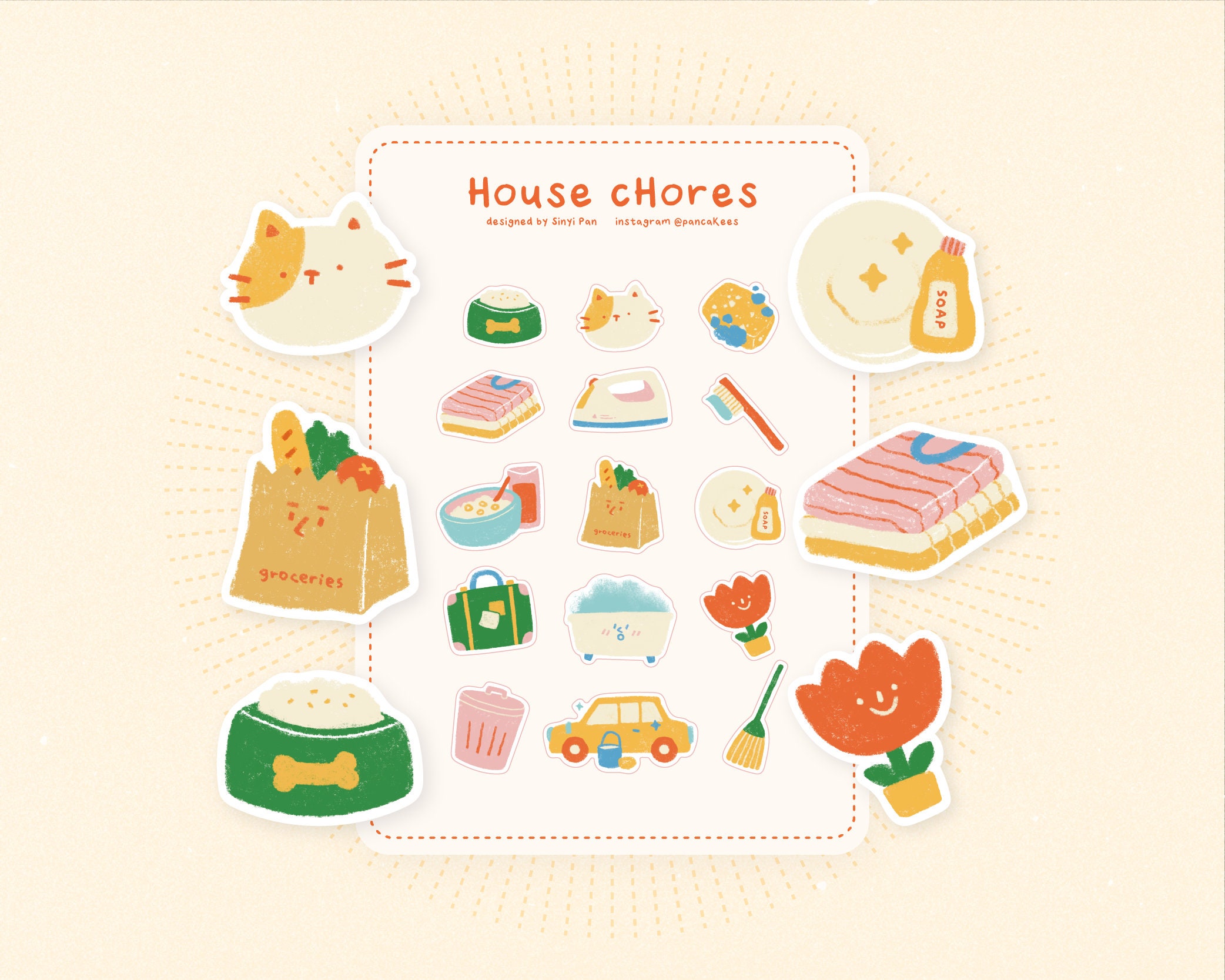 Daily Routine and Chores Sticker Sheet | Printable Stickers | Digital ...